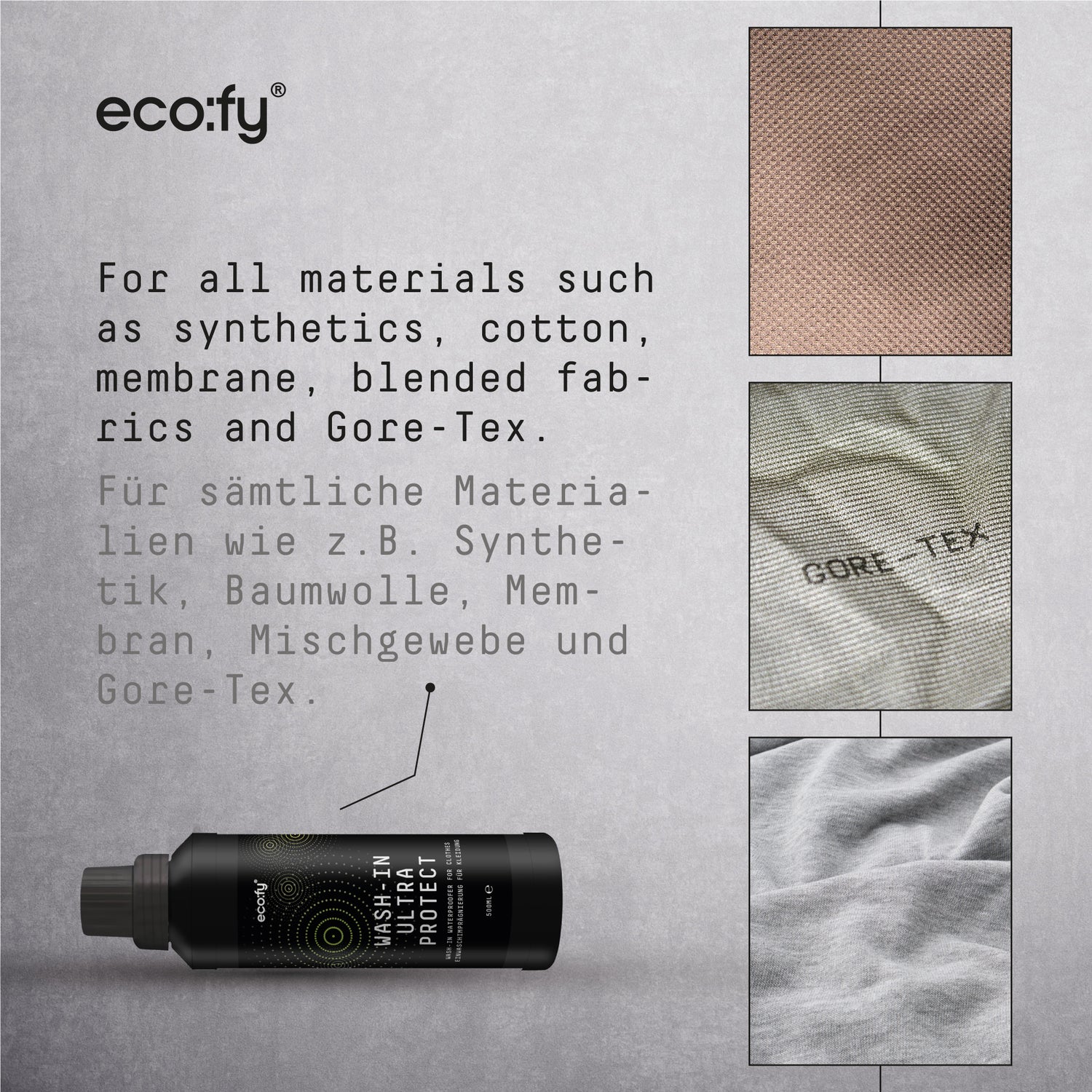 eco:fy® Wash-In Ultra Protect Einwaschimprägnierung für Outdoor- & Funktionskleidung
